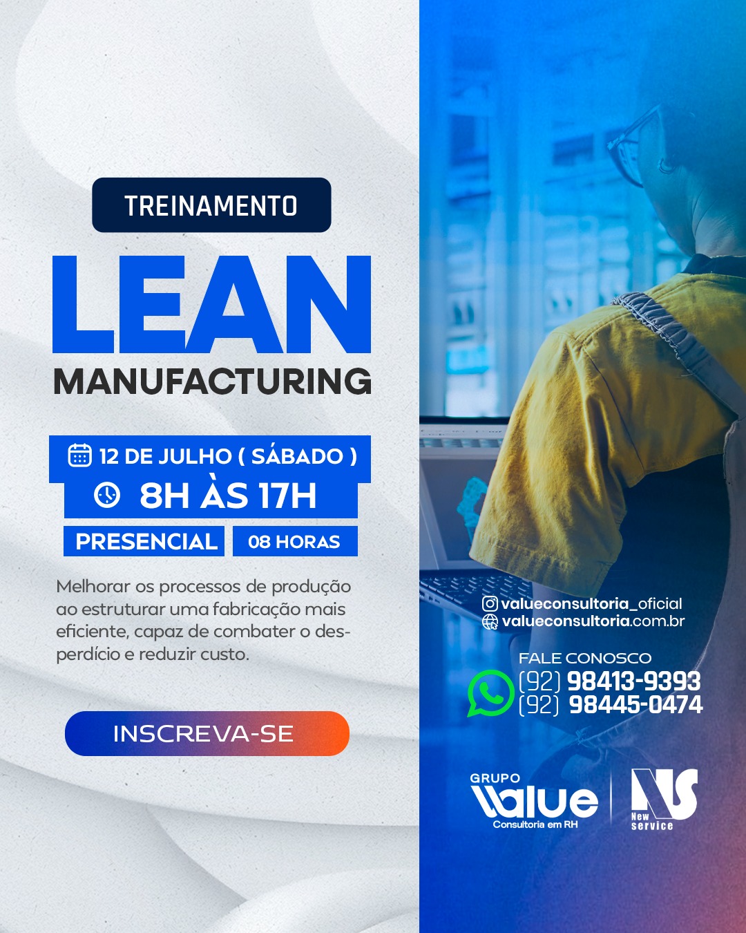 Treinamento: Lean Manufacturing – Grupo Value – Consultoria em RH